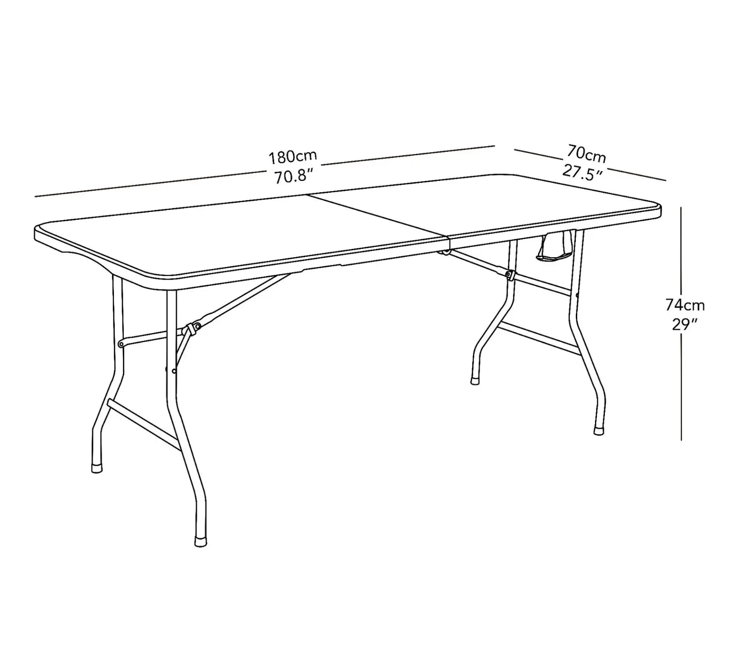 Folding Catering Table – Heavy-Duty Plastic for Events & Outdoor Use ...